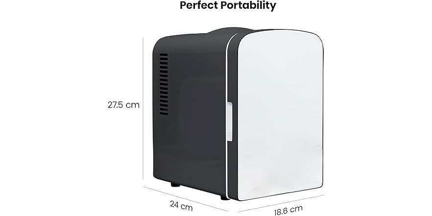Chefman Iceman Portable Mirrored Fridge 4L Mini Refrigerator