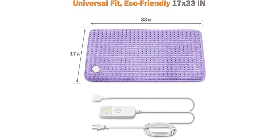 Glamigee 17"x33" Purple Heating Pad