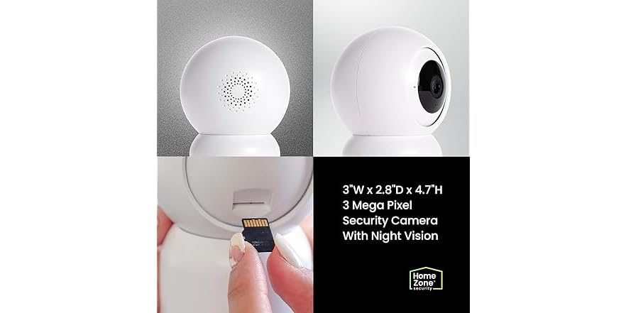 Home Zone Security ES04138G 3MP PTZ Indoor Camera