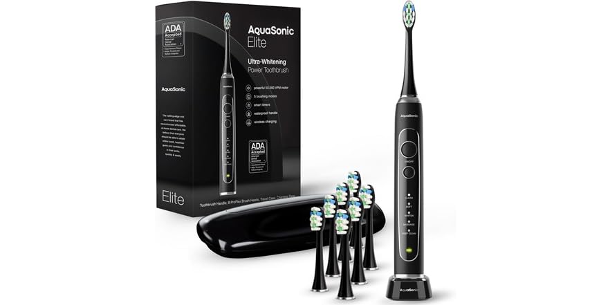 AquaSonic Elite - Ultra-Whitening Toothbrush
