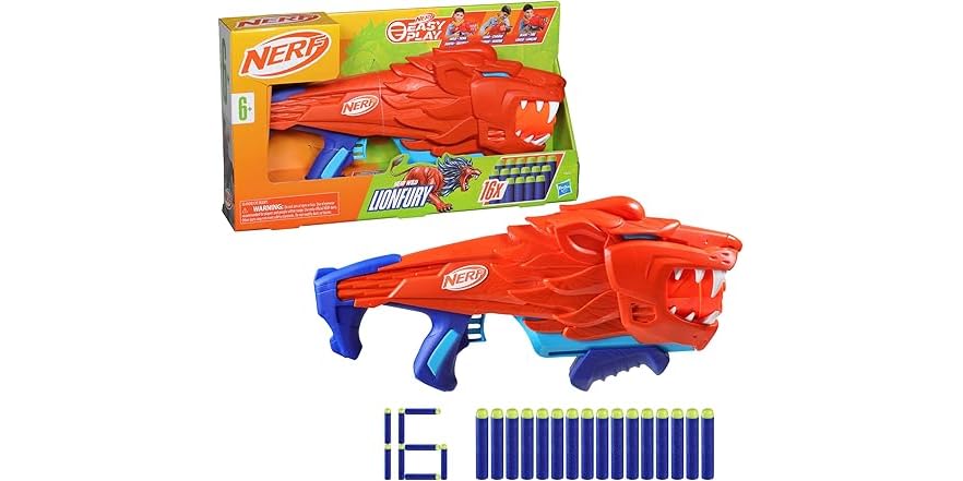 NERF Wild Lionfury,Easy Play Dart Blast