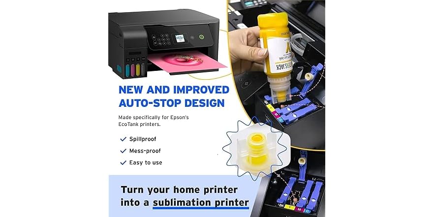 Printers Jack 4x100ml Sublimation Ink Refill