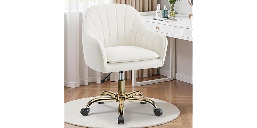 BestEve W0893 Vanity Chair with Wheels