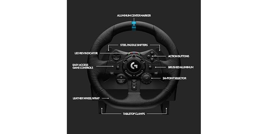 Logitech G923 Racing Wheel and Pedals (Open Box)