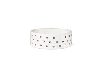 Fringe Studio Speckled Block Bone Small Ceramic Pet Bowl