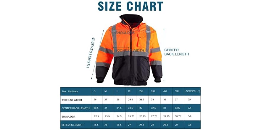 Men's ANSI Class 3 Hi Vis Safety Jacket