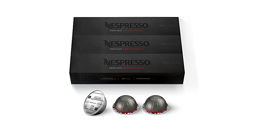 Nespresso Vertuo Fortado Decaffeinato, 60-Count