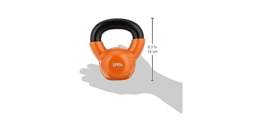 SPRI Kettlebell Weights Orange, 8-Pound