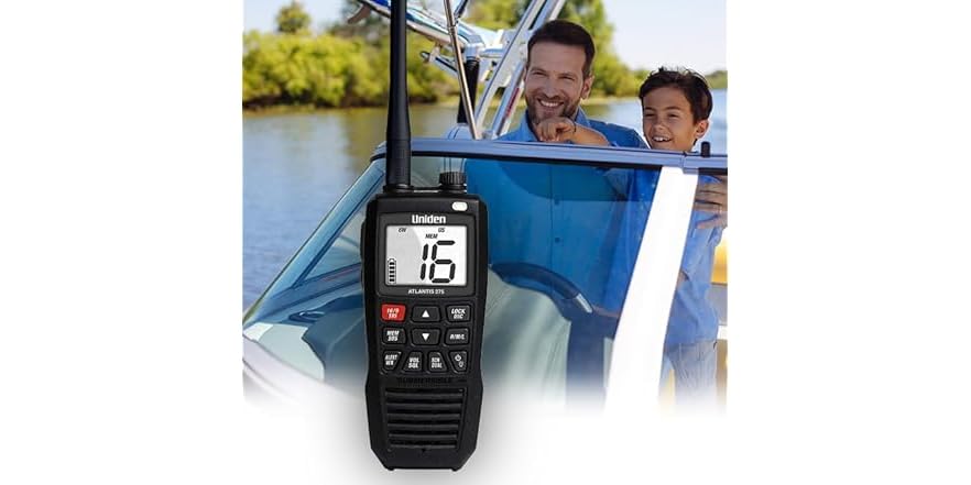 (NEW) Uniden Atlantis 275 Handheld Two-Way VHF Marine Radio