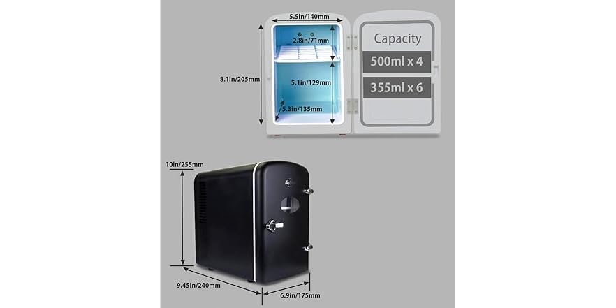 Koolatron Mini Portable Fridge, 4L