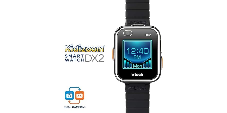 VTech KidiZoom Smartwatch DX2, Black
