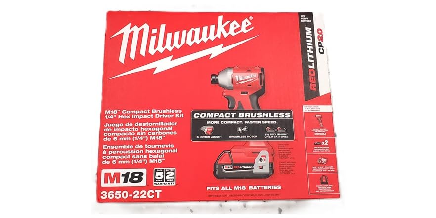 Milwaukee 3650-22CT M18 18V 1/4 in Impact Kit