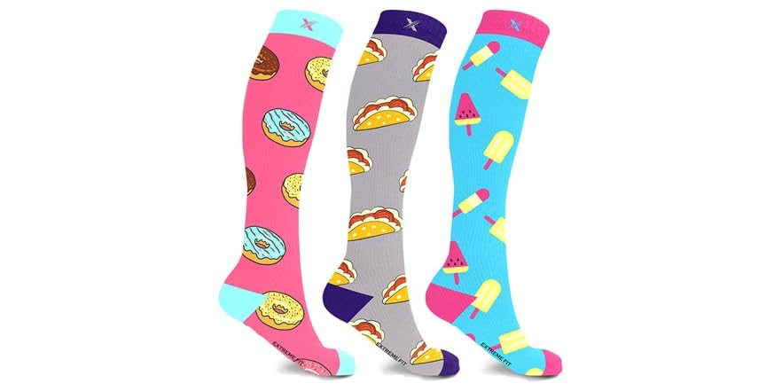Women's Fun Compression Socks (3-Pairs)