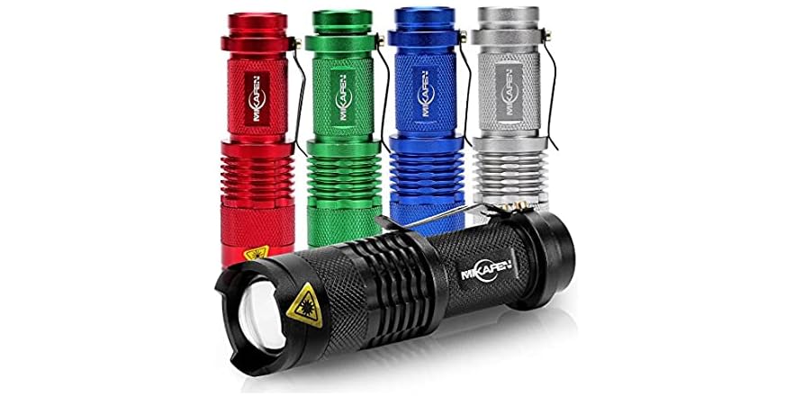 MIKAFEN 5Pack Mini Led Flashlight