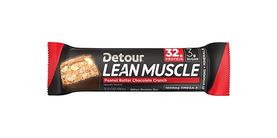 Detour Lean Muscle Whey Protein Bar, Peanut Butter Chocolate Crunch