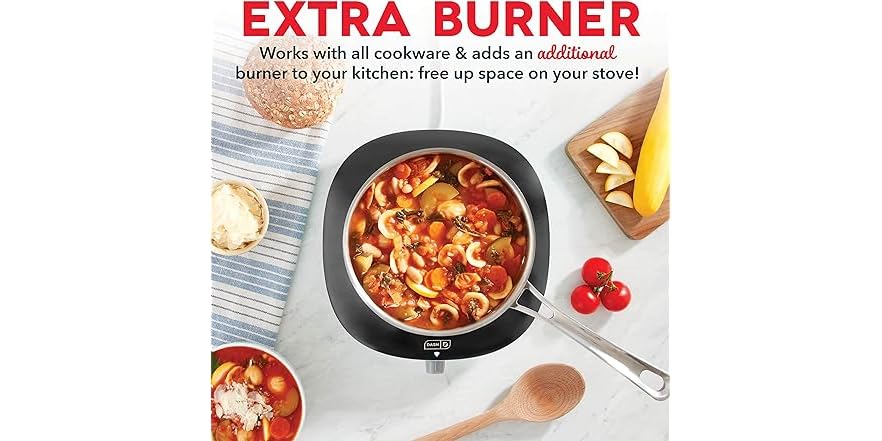 DASH Everyday Electric Cooktop with Cord Storage