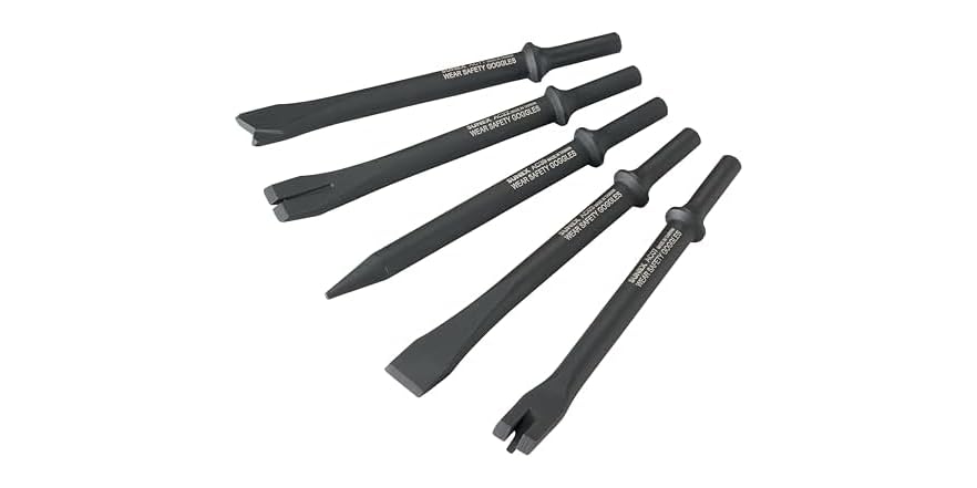 SUNEX TOOLS ACS5C Air Hammer Chisel 7” Cutting Set