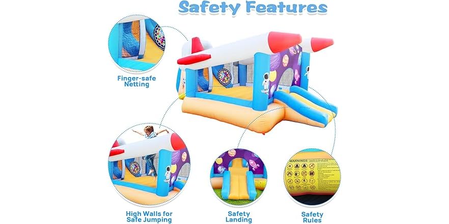 6 in 1 Inflatable Bounce Rocket House