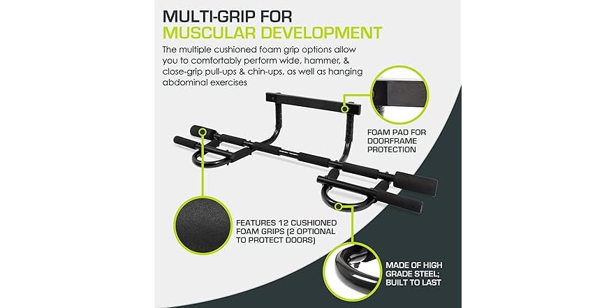 ProsourceFit Multi-Grip Chin-Up/Pull-Up Bar