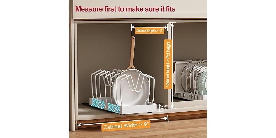 Pull-out Pots and Pans Organizer 2 Pack