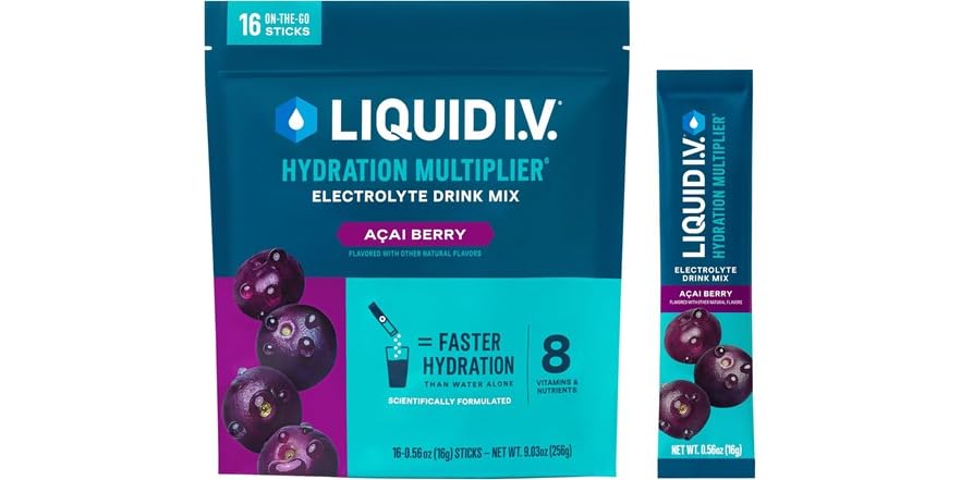 Liquid I.V.® Hydration Multiplier, Acai Berry, 2 Pack