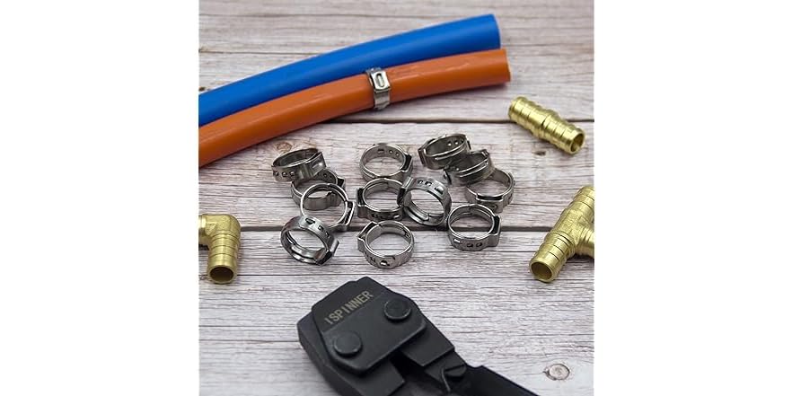 3/8" PEX Cinch Clamp Rings 100 Pack