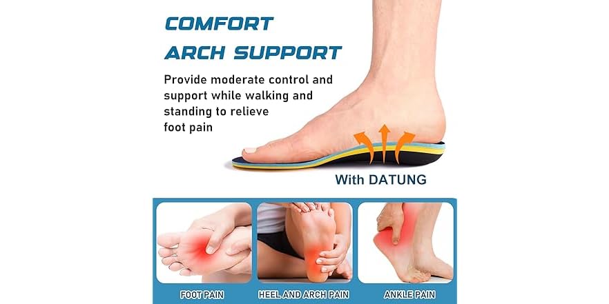 All-Purpose High Arch Support Insoles