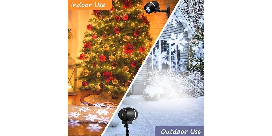 LED Snowflake Projector w/Remote