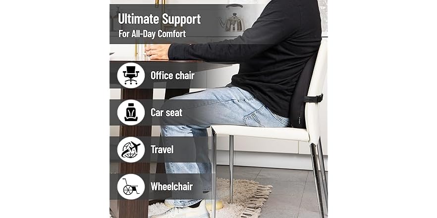Mind Reader Lumbar Support Pillow