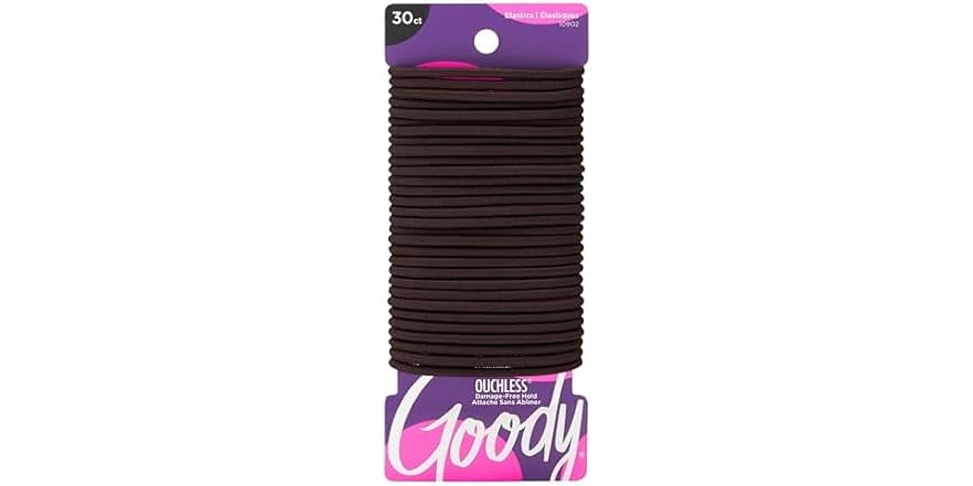 Goody Ouchless Elastic Hair Ties Brown
