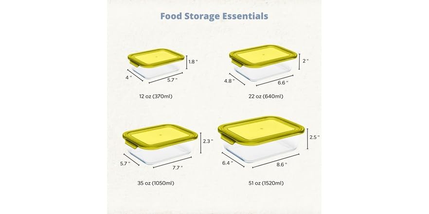 Lexi Home Borosilicate Glass Containers