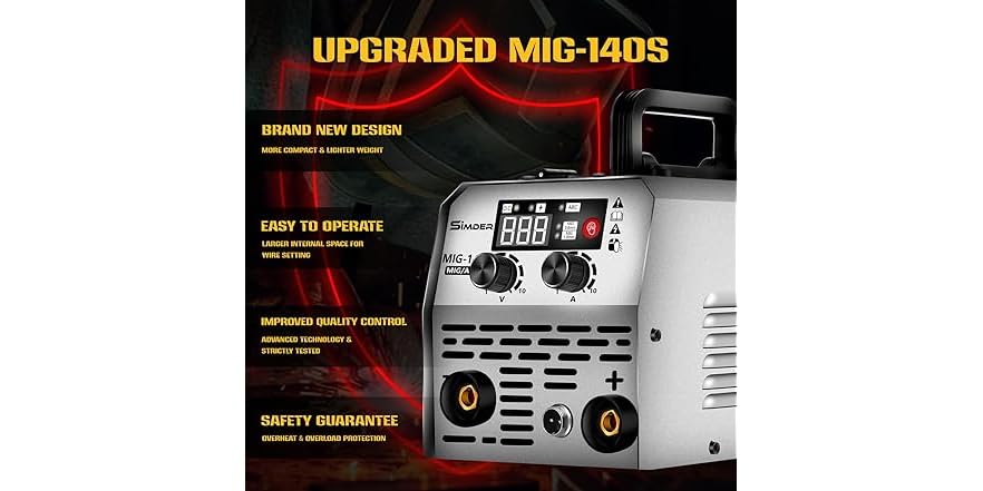 SIMDER MIG Welder 140A Flux Core