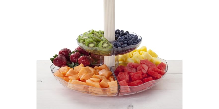 2-Tier Carousel Tray - Clear