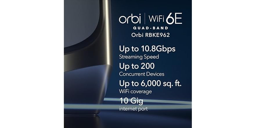Orbi Quad-Band WiFi 6E Mesh System (Open Box)