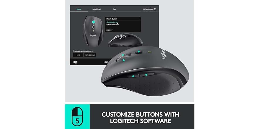(NEW) Logitech M705 Marathon Wireless Mouse