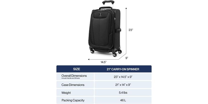 Travelpro 21" Maxlite 5 Carry-On Luggage