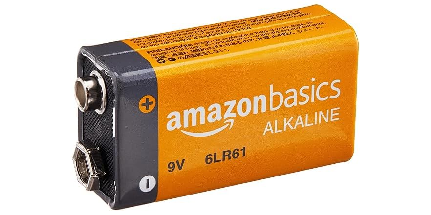 (12 Pack) Amazon Basics 9 Volt Alkaline Batteries