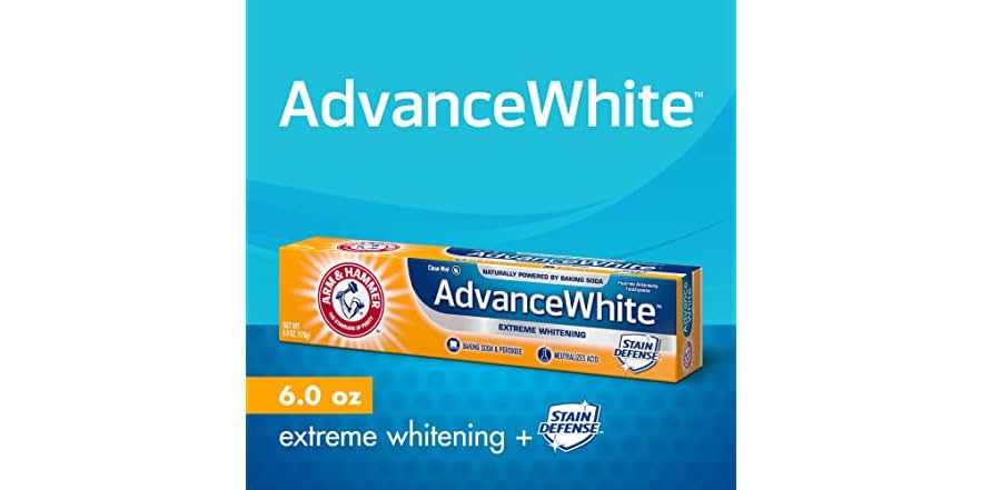 ARM & HAMMER Advanced White Toothpaste, Twin Pack