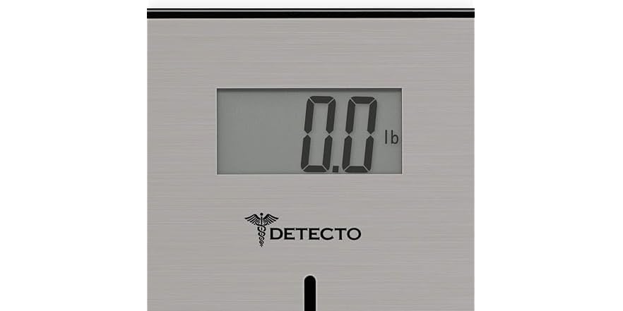 Detecto Deluxe Stainless Steel Body Weight Bathroom Scale