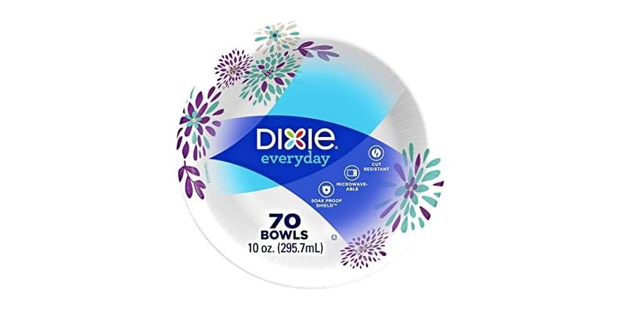 Dixie Everyday 10 oz Paper Bowls, 70ct
