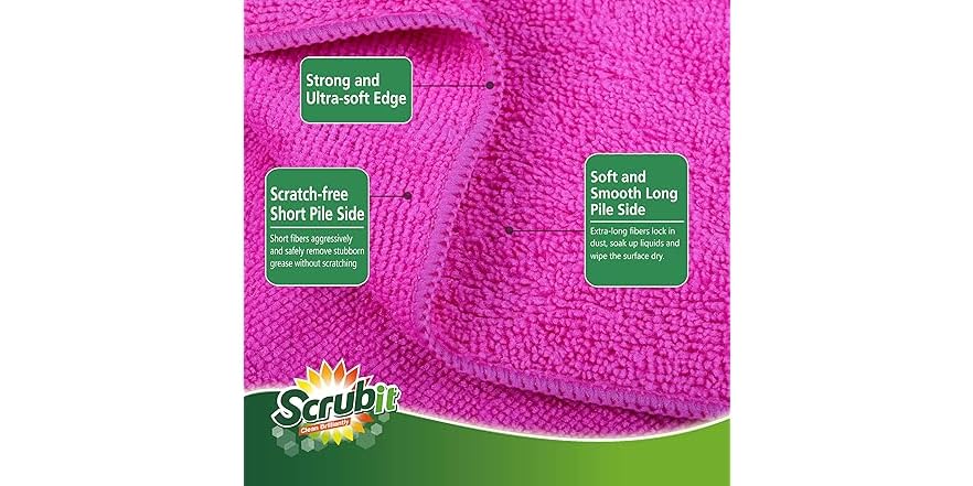 (24 Count) SCRUBIT Microfiber Cleaning Cloth