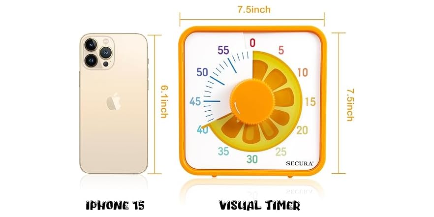 Secura Visual Timer 60 Min Orange
