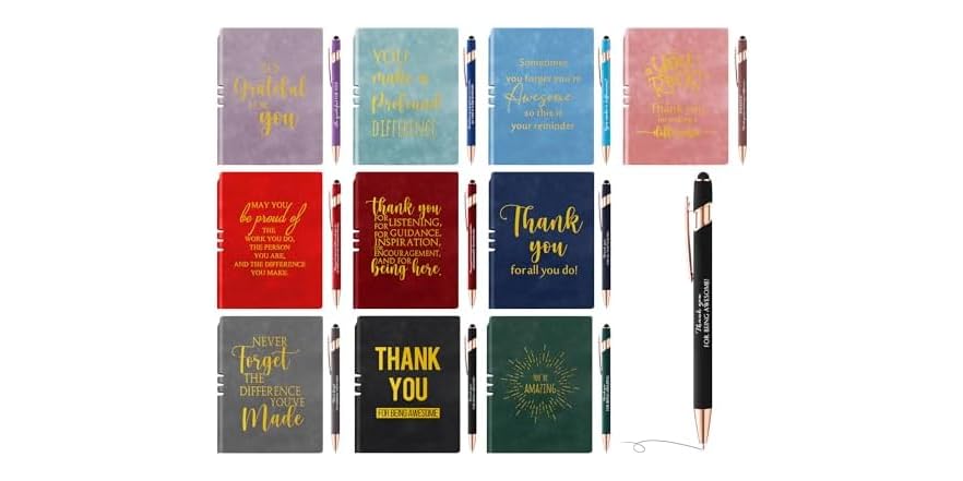10 Set A5 Journal Thank You Gifts
