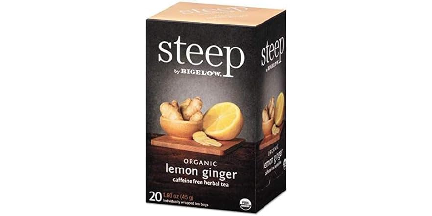 Bigelow Tea Steep Lemon Ginger Organic, 1.55oz