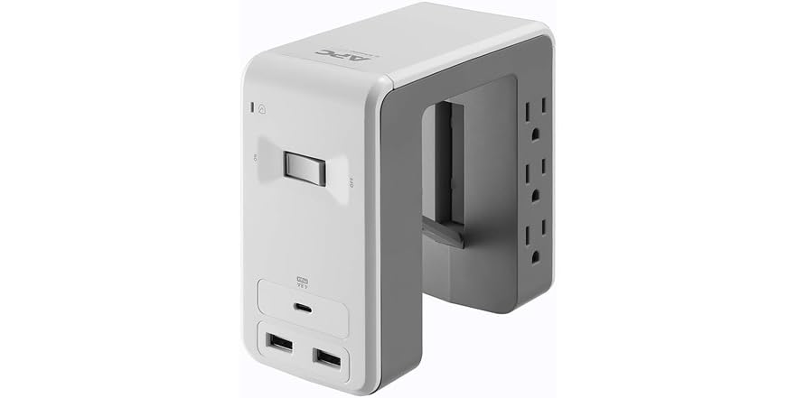 APC 6-Outlet Desk Surge Protected Power Station w/USB