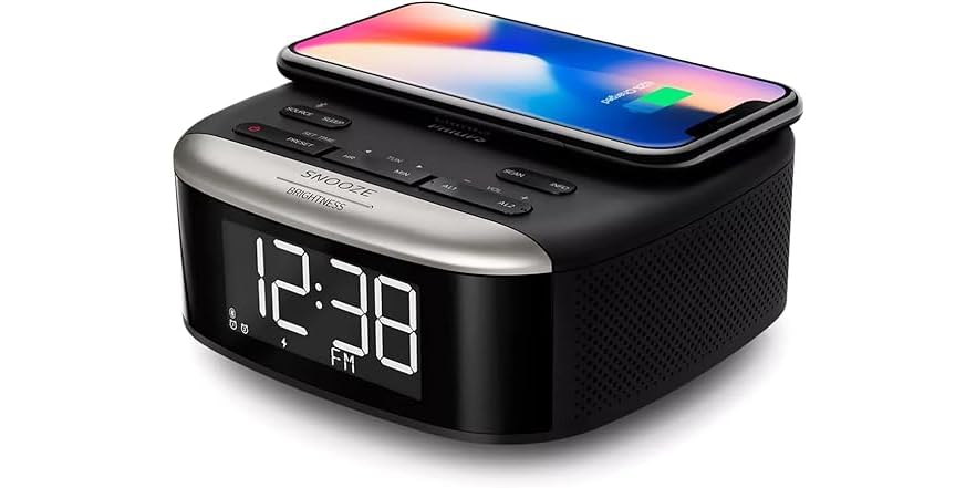 PHILIPS Alarm Clock with Wireless Charging