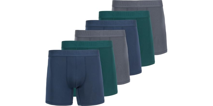 PUMA Men's Ultra Soft 6-Pack Boxer Briefs