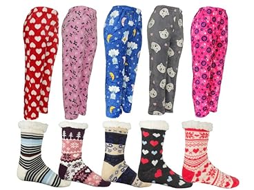 (6 Pack) Women's Pants & Socks Bundle