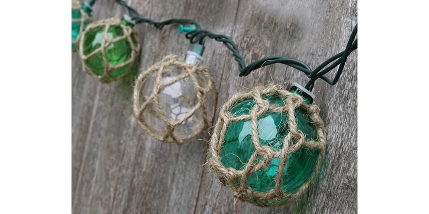 Plastic Float String Lights Jute 10 Ct