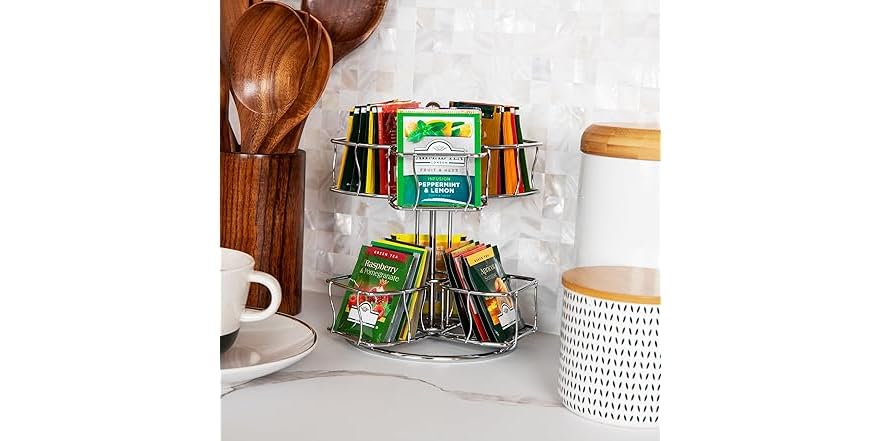 Mind Reader Tea Bag Carousel Silver